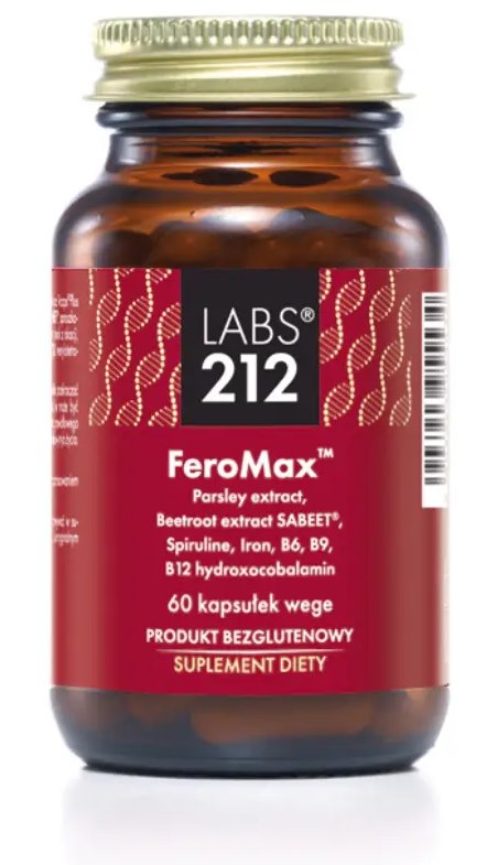 LABS212 FeroMax - geležis ir feritinas (60 kapsulių). – Herbora