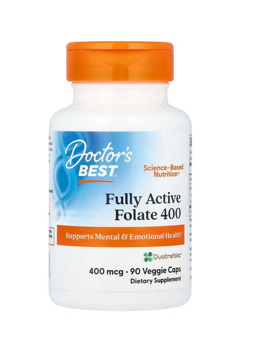 DOCTOR'S BEST Folate Quatrefolic 400 mcg (90 kapsulių) – Herbora
